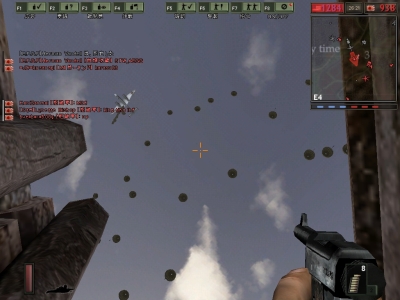 B-25のパラシュート付き爆弾に見惚れているとやられてしまう