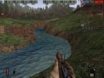 歩兵で西の4から東の4の旗を取り返すには、ここを渡らないといけない